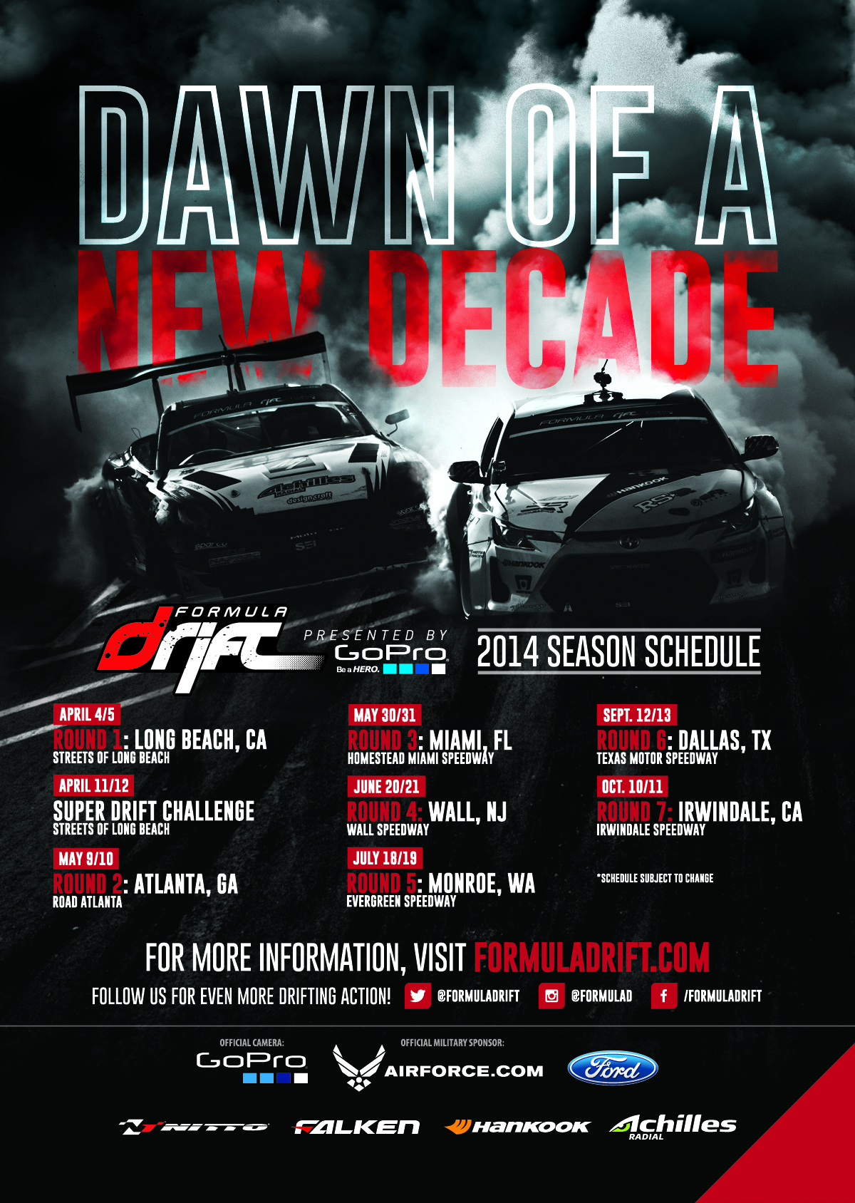 2014 Formula DRIFT Schedule - Formula DRIFT BLOG